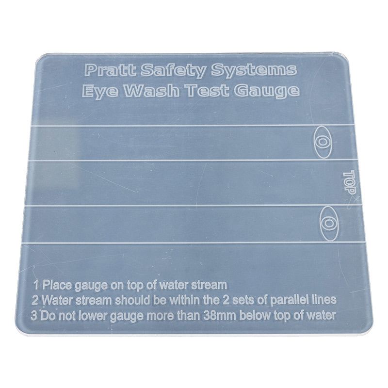 Eyewash Test Gauge Plastic Transparent - PRATT Safety